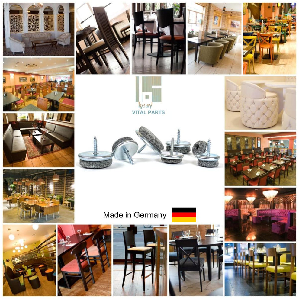 Felt Furniture Pads with Heavy Duty Steel Base | Made in Germany | Kea – Keay Vital Parts