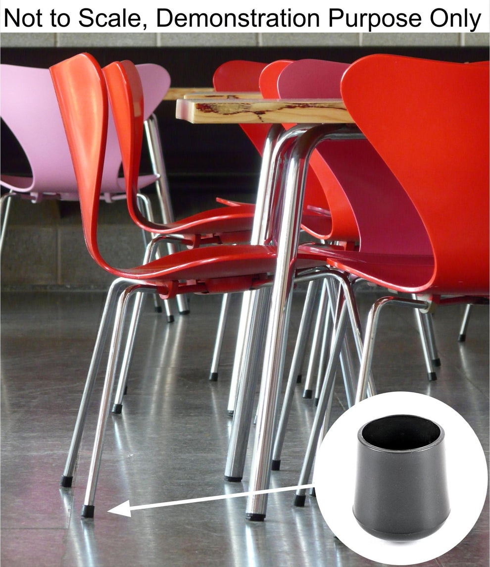 Rubber Ferrules with Steel Base (Many Sizes Available - Black, White ...